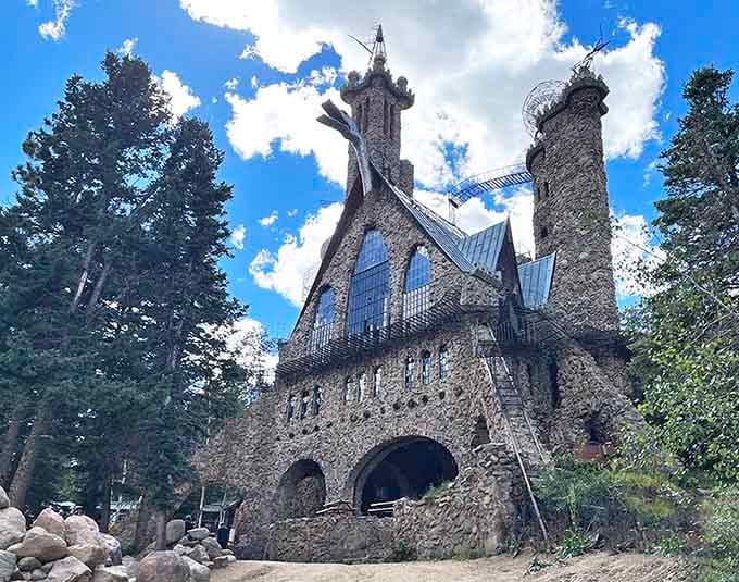 Metal dragons and soaring spires prove that one person's vision can literally reach toward the clouds with stunning determination.