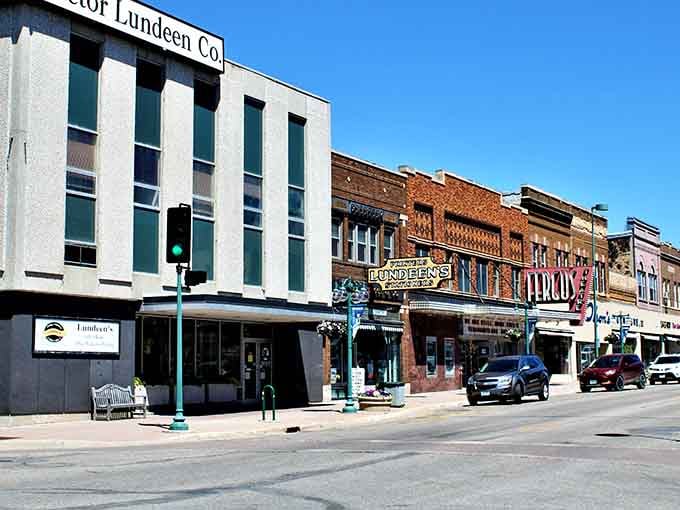 Mixed architectural styles create visual interest along streets where every building has earned its place.