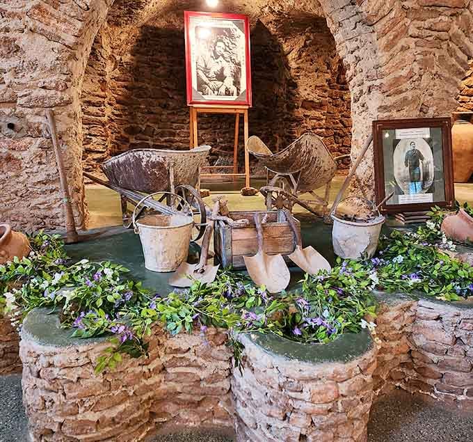 Vintage tools and photographs tell the story of one man's incredible vision carved beneath Fresno's surface.