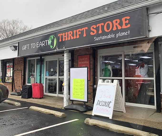 Those handwritten discount signs out front promise extra savings, because apparently regular thrift store prices weren't low enough already.