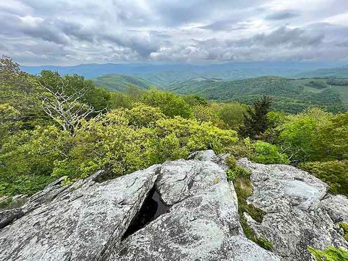 These ancient rocks offer front-row seats to mountain views that stretch across three states on clear days.
