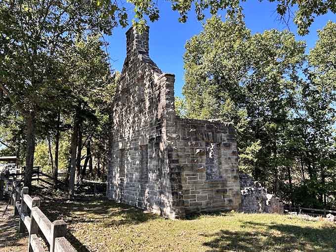 The lonely tower rises through the trees, a romantic ruin that could inspire a dozen country songs.