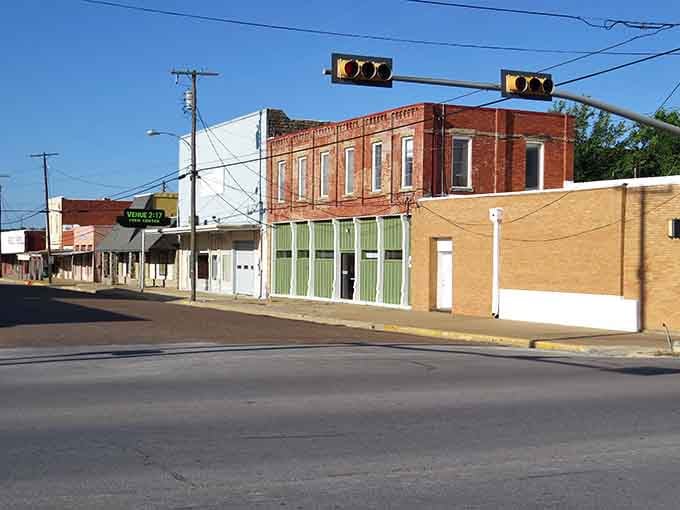Classic storefronts standing shoulder to shoulder like they've been friends for a hundred years, because they have.