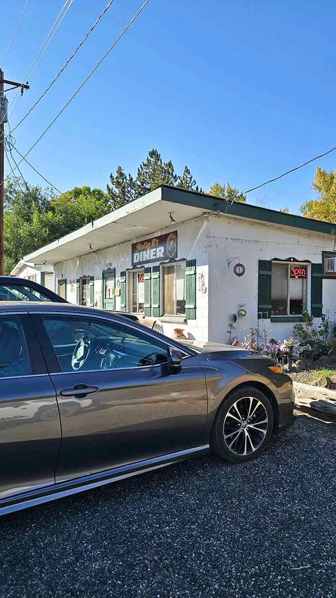 That simple green-trimmed facade and gravel parking lot have a humble authenticity that fancy restaurants spend millions trying to fake.