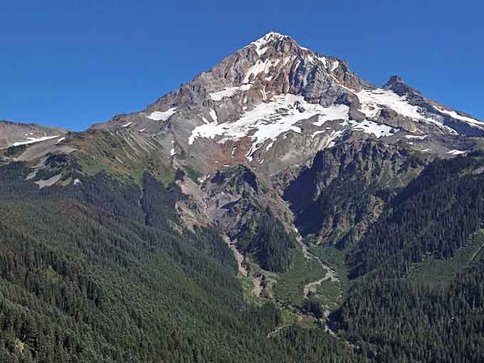 Glaciers cling to this majestic volcano's flanks, reminding us that some things are worth looking up to.