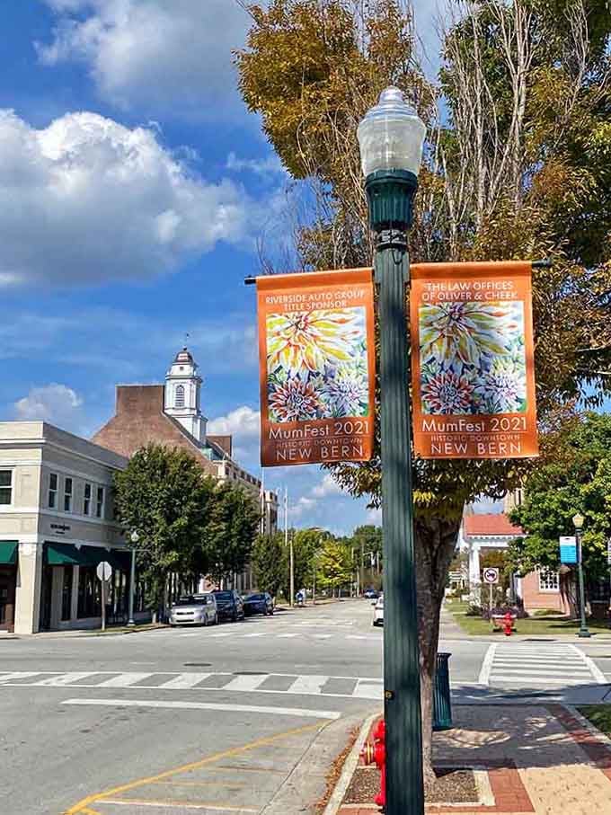 Festival banners flutter cheerfully, promising the kind of community celebrations that make retirement years sparkle.