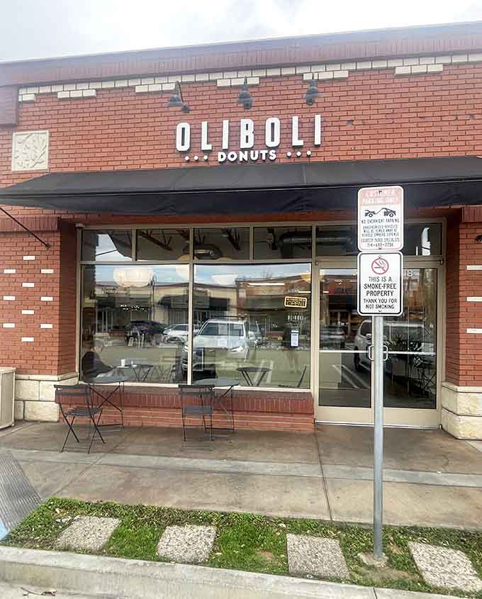 Clean lines and welcoming signage mark this Tustin spot where thoughtful flavors meet traditional donut-making craftsmanship beautifully.