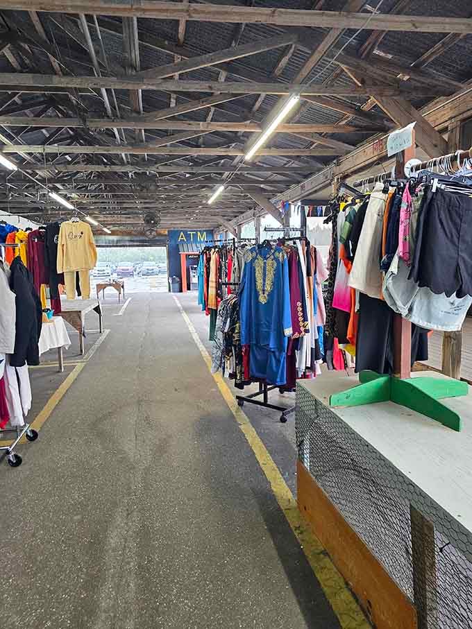 Those exposed beams and open layout create breathing room that makes marathon shopping sessions feel less like work, more like fun.