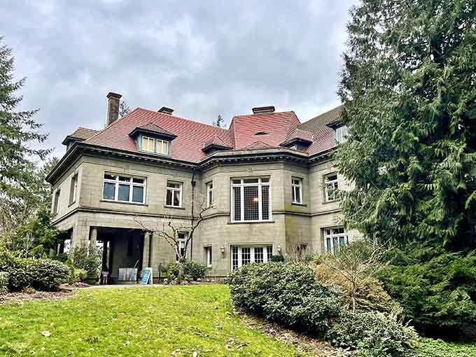 Stone walls and manicured lawns create an estate that proves Portland's pioneers knew how to live in serious style.