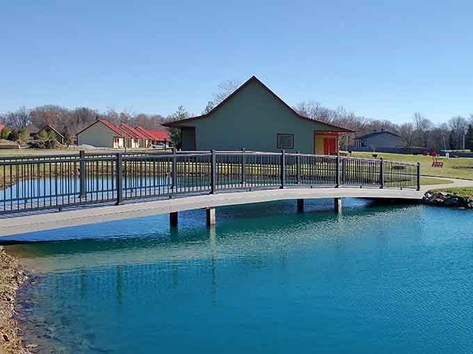 That impossibly blue spring water looks like someone dropped food coloring in it, but nature did this all by herself.