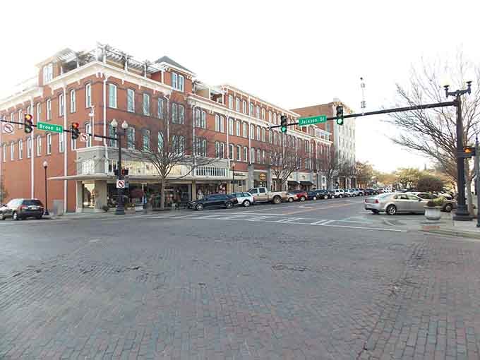 Those arched windows and painted facades show what happens when a community takes pride in preservation.