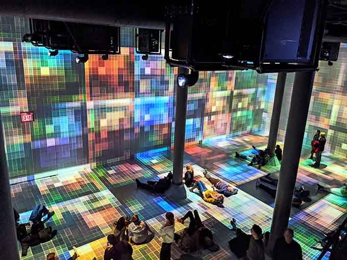 A kaleidoscope floor that responds to movement, turning every visitor into an accidental choreographer of light.