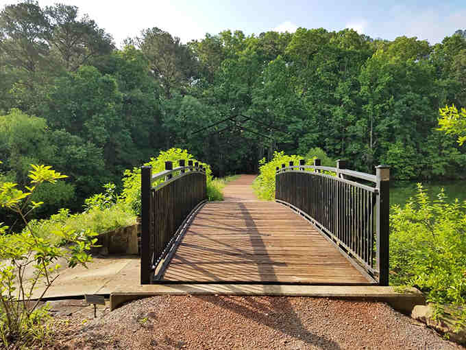 A bridge leading deeper into green tranquility is basically nature's way of saying "trust me on this."