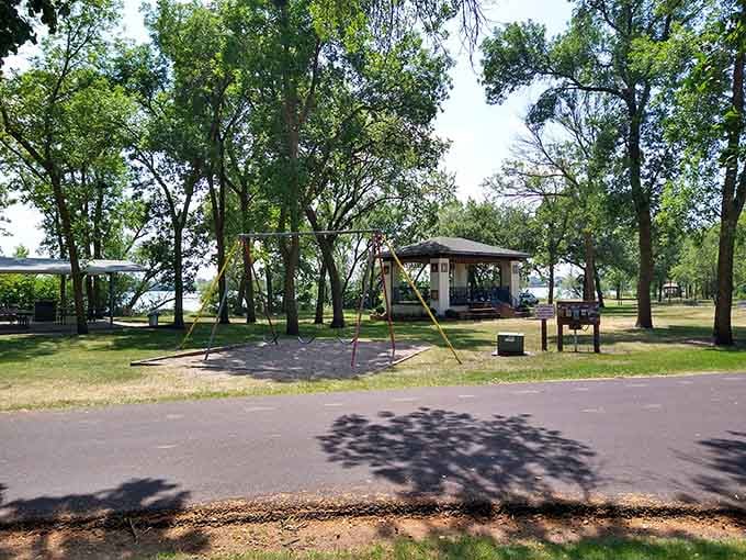 Alexandria City Park offers green space and gazebos for those who prefer their history with a side of relaxation.