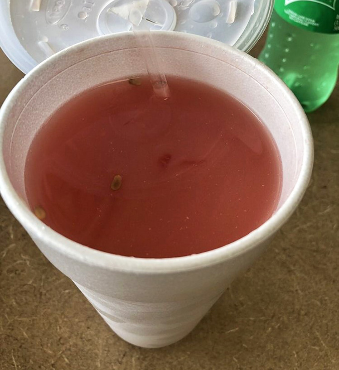 Island refreshment in a cup, because even landlocked Texans deserve a taste of tropical paradise with their plate lunch.