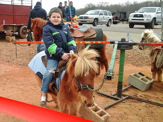 Pony rides bring smiles to kids who thought entertainment required WiFi, screens, or expensive theme park admission tickets.