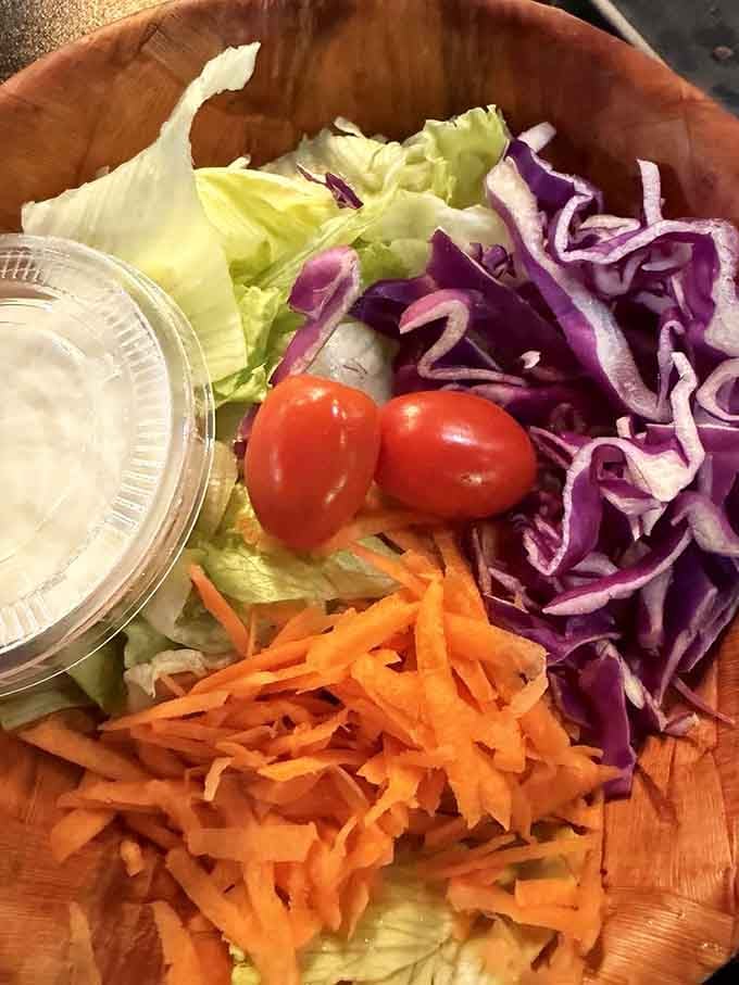 Fresh salad that adds color to your plate and helps you feel slightly better about everything else.