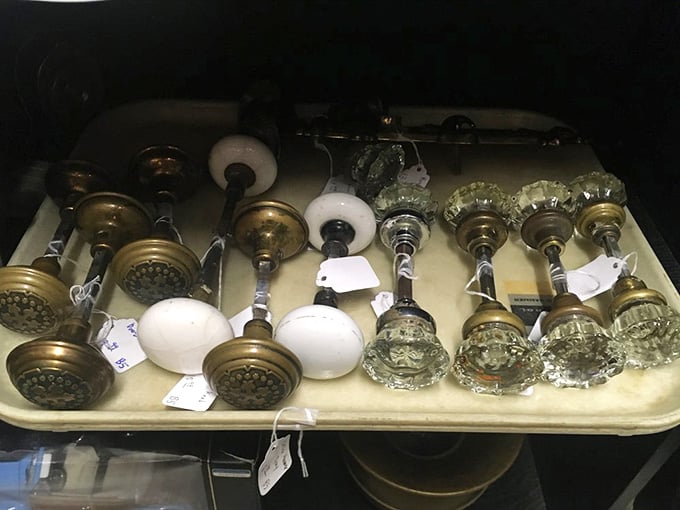 Antique door knobs and hardware that prove our grandparents' generation built things with actual character and craftsmanship.
