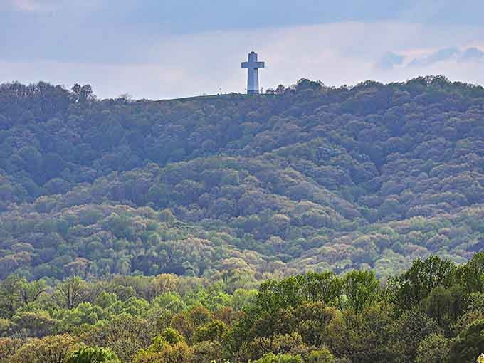 That magnificent cross rising from the hilltop isn't a mirage; it's your next unforgettable Illinois adventure waiting to happen.