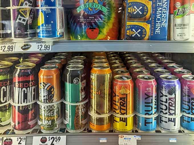 A cooler full of craft beers and local brews means there's something for every taste preference here.