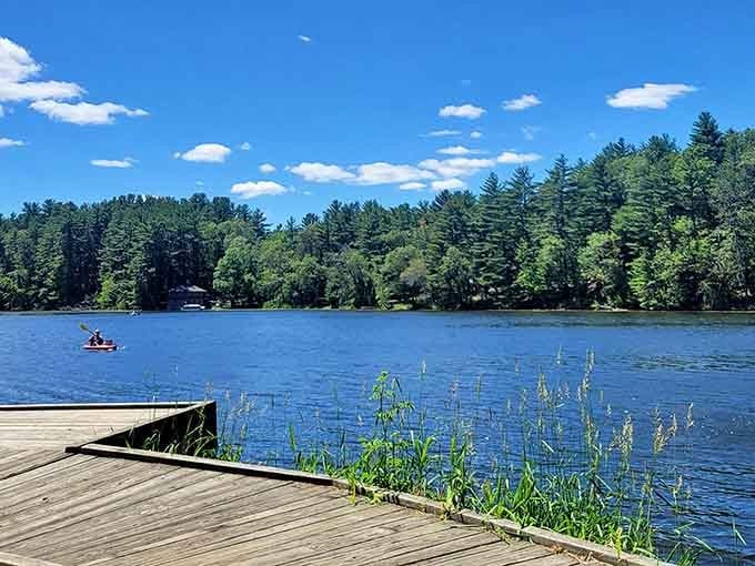 Mirror Lake reflects the kind of tranquility that makes you wonder why anyone chooses chaos over this serenity.