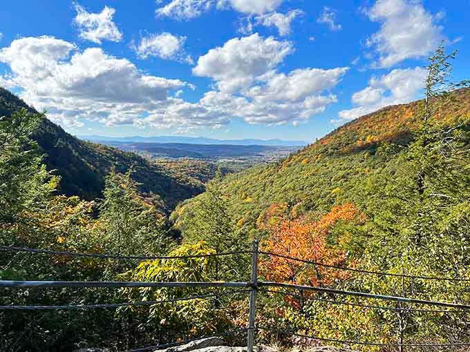 When the scenic overlook delivers views across three states, you know you've earned those panoramas.