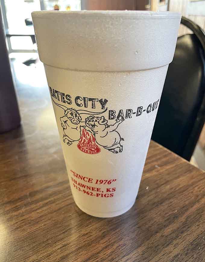 Even the foam cups get branded here, because attention to detail matters when you're serving this kind of quality.