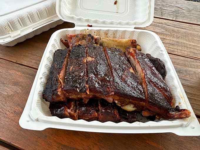 These ribs have achieved that fall-off-the-bone status that barbecue dreams are made of daily.