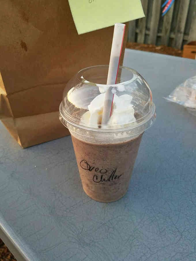 That Oreo chiller topped with whipped cream is basically a milkshake that moonlights as dessert and succeeds brilliantly.