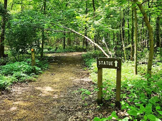 Simple signage points the way to greatness, because sometimes the best destinations don't need flashy advertisements.