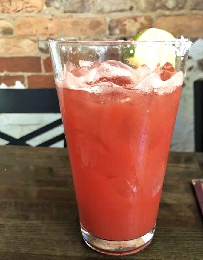 A strawberry margarita so refreshing, it's like summer vacation decided to take liquid form and chill out.