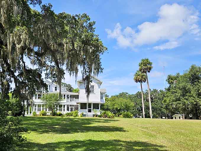 Chinsegut Hill's grand estate overlooks rolling terrain, making you wonder who needed this much porch in old Florida.