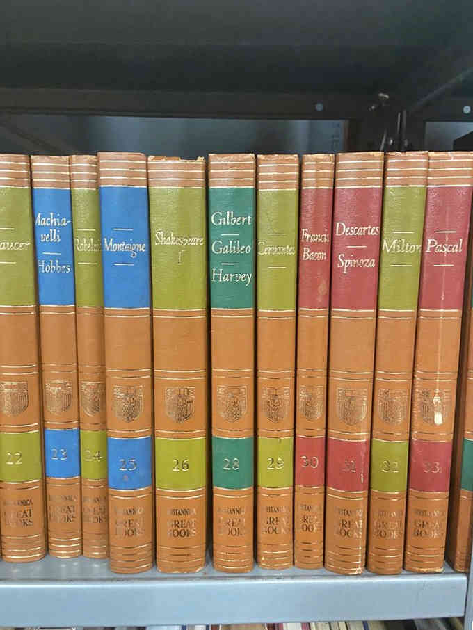 Leather-bound volumes of the great thinkers, waiting patiently for readers who appreciate pages over pixels.