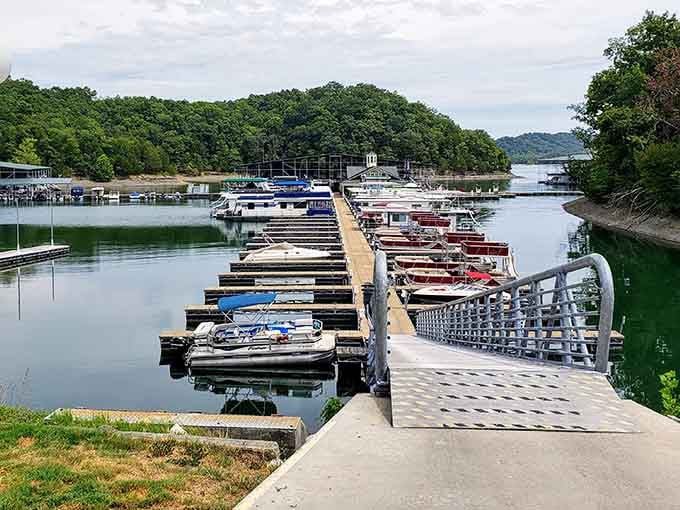 Boat slips line up like soldiers at attention, ready to launch your escape from reality into crystal-clear waters.