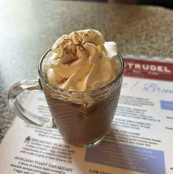 That Vienna coffee topped with whipped cream is dessert masquerading as a morning beverage, and we're here for it.