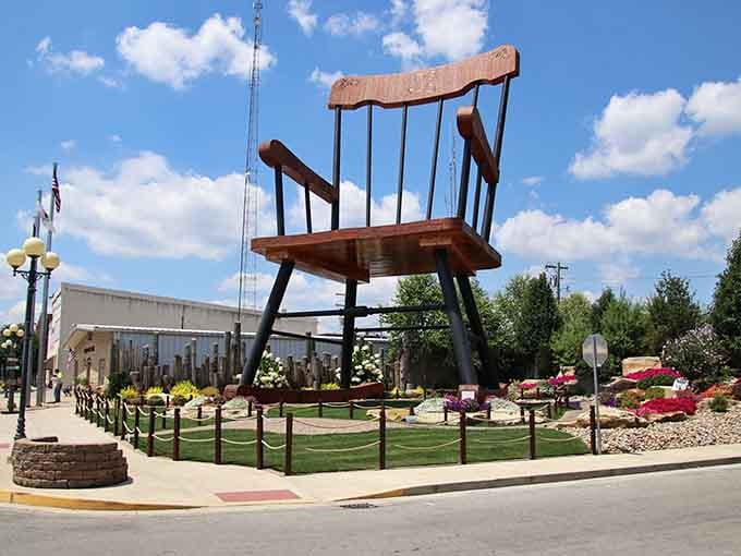 Behold the star of the show: fifty-six feet of rocking chair glory that'll make you feel ant-sized.