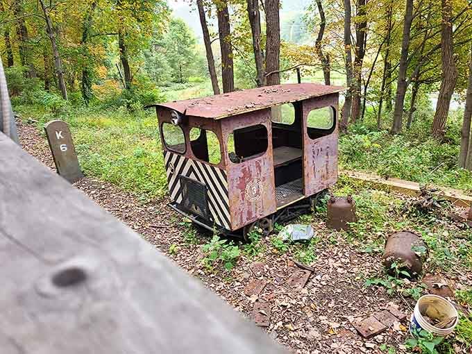 Vintage rail equipment resting trackside tells stories of an era when craftsmanship meant something that lasted generations.