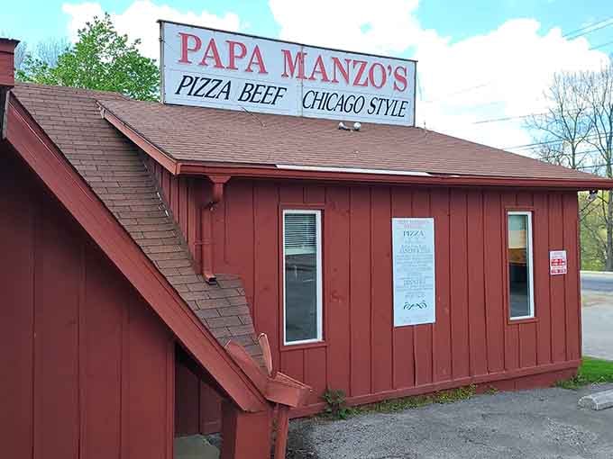 Papa Manzo's humble exterior hides Chicago-style pizza in the heart of Kentucky, because geography shouldn't limit deliciousness.