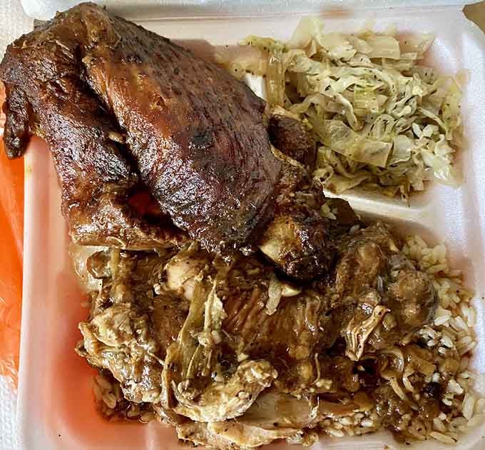 Turkey, ribs, and cabbage walk into a cafeteria. This isn't a joke, it's your lucky day.