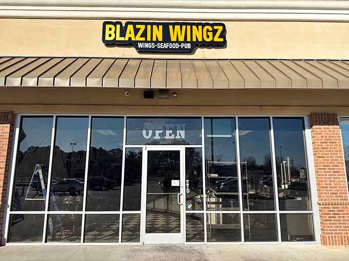 Wings and seafood in a casual spot where nobody judges you for ordering extra napkins. Perfect.