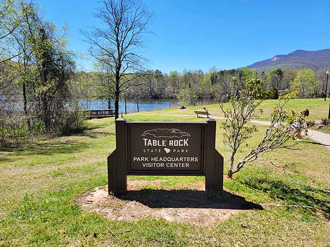Table Rock State Park headquarters sits ready to launch your next adventure into the Blue Ridge foothills.