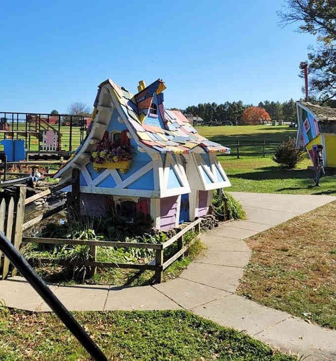 The Old Woman's shoe house looks surprisingly spacious in person, making you reconsider that whole "too many children" complaint from the rhyme.
