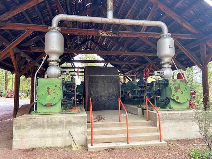 This green beast generated enough steam to power entire logging operations through brutal mountain conditions.