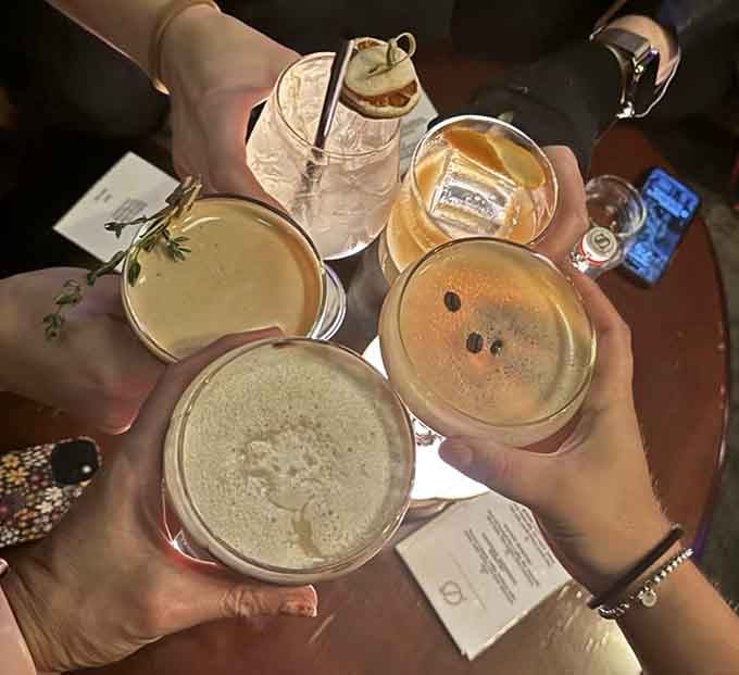 When friends gather around craft cocktails this beautiful, the conversation flows as smoothly as the spirits in those glasses.