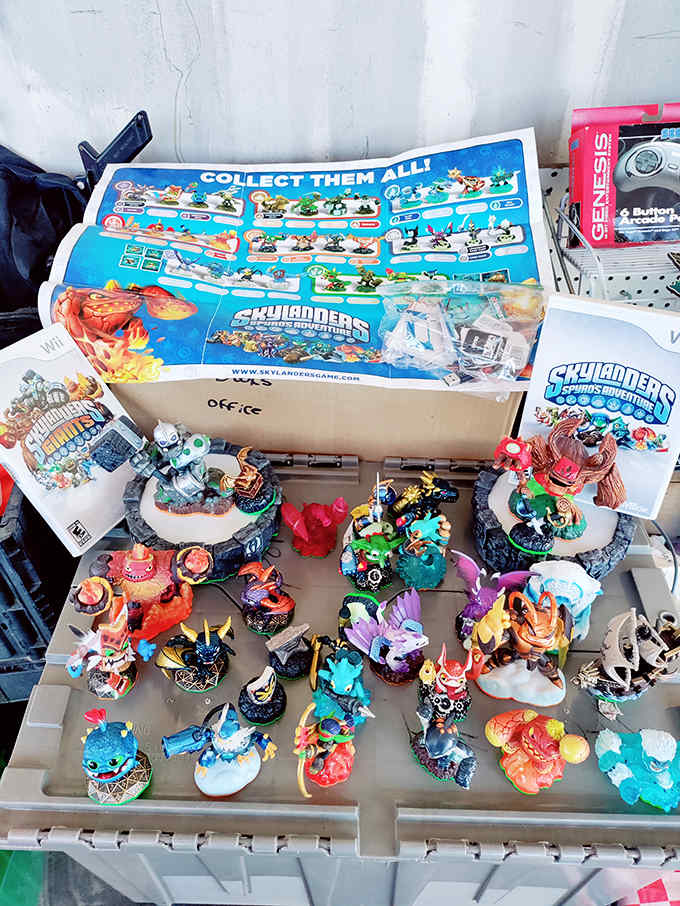 Skylanders figures assembled like a tiny army, ready to delight collectors and kids who appreciate toys you can actually hold.