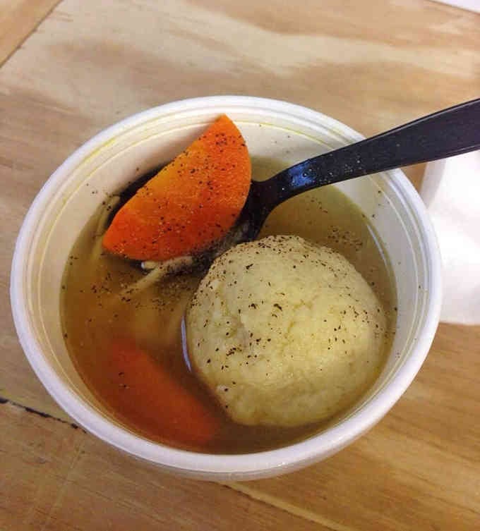 Matzo ball soup with vegetables that'll warm you from the inside out, grandmother approved or not.