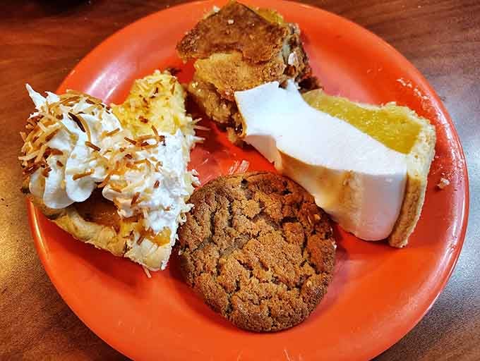 Multiple desserts on one plate isn't indecision, it's strategic planning for maximum happiness and minimal regret.