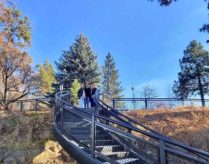 The curved bridge beckons visitors upward for panoramic views that'll make your camera roll very, very happy.