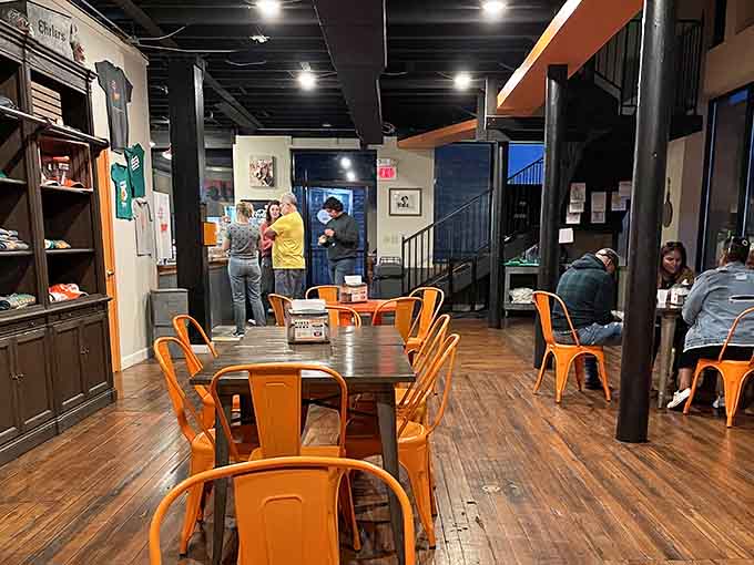 The counter area buzzes with activity as staff work their magic, turning simple orders into moments of pure frozen bliss for customers.