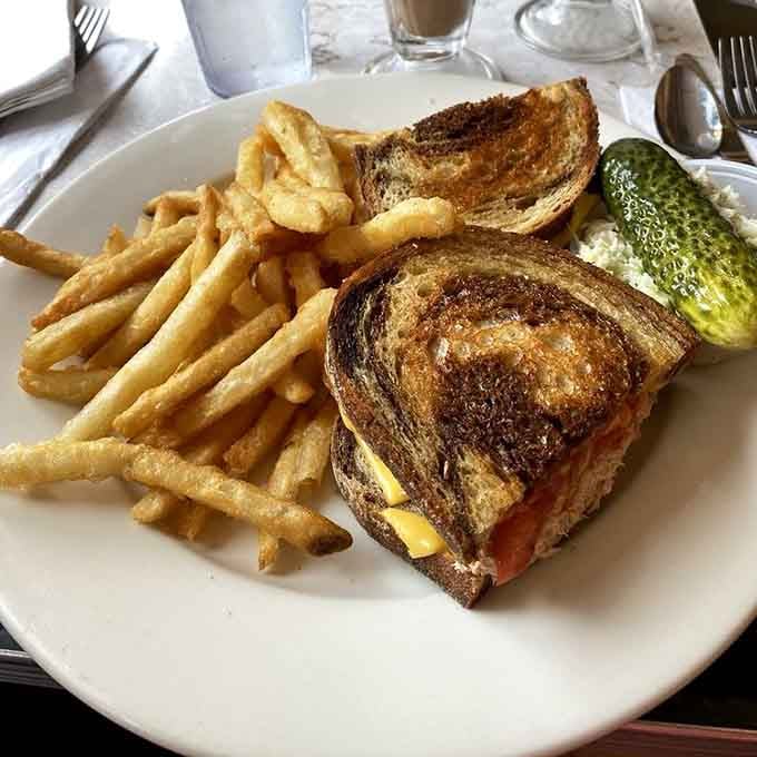 A tuna melt so perfectly grilled it could make even the pickiest eater reconsider their relationship with canned fish.